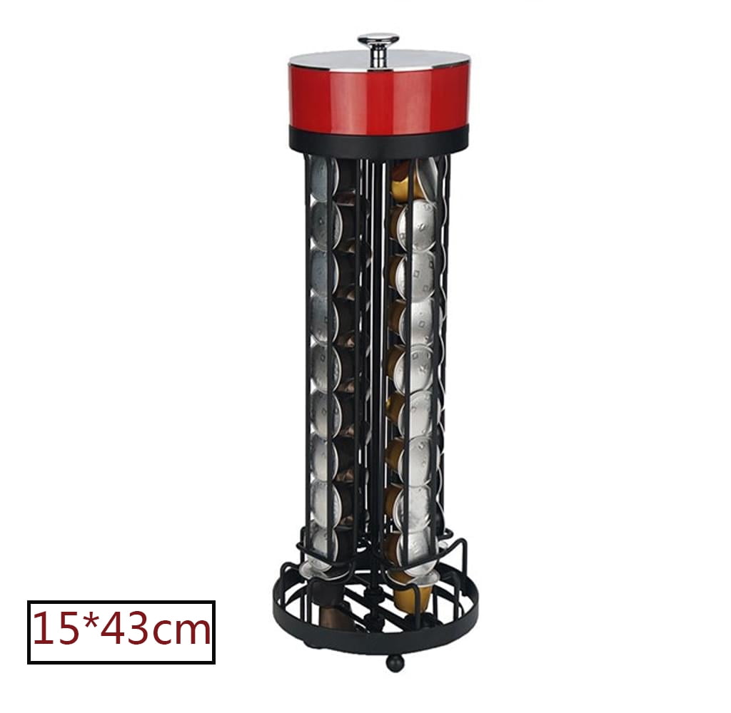 Rotating Coffee Capsule Holder - 40 Capsule Stand Storage for 6*6*3 CM ...