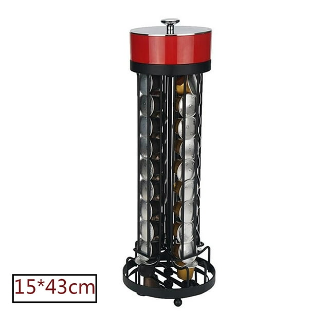 Rotating Coffee Capsule Holder - 40 Capsule Stand Storage for 6*6*3 CM ...