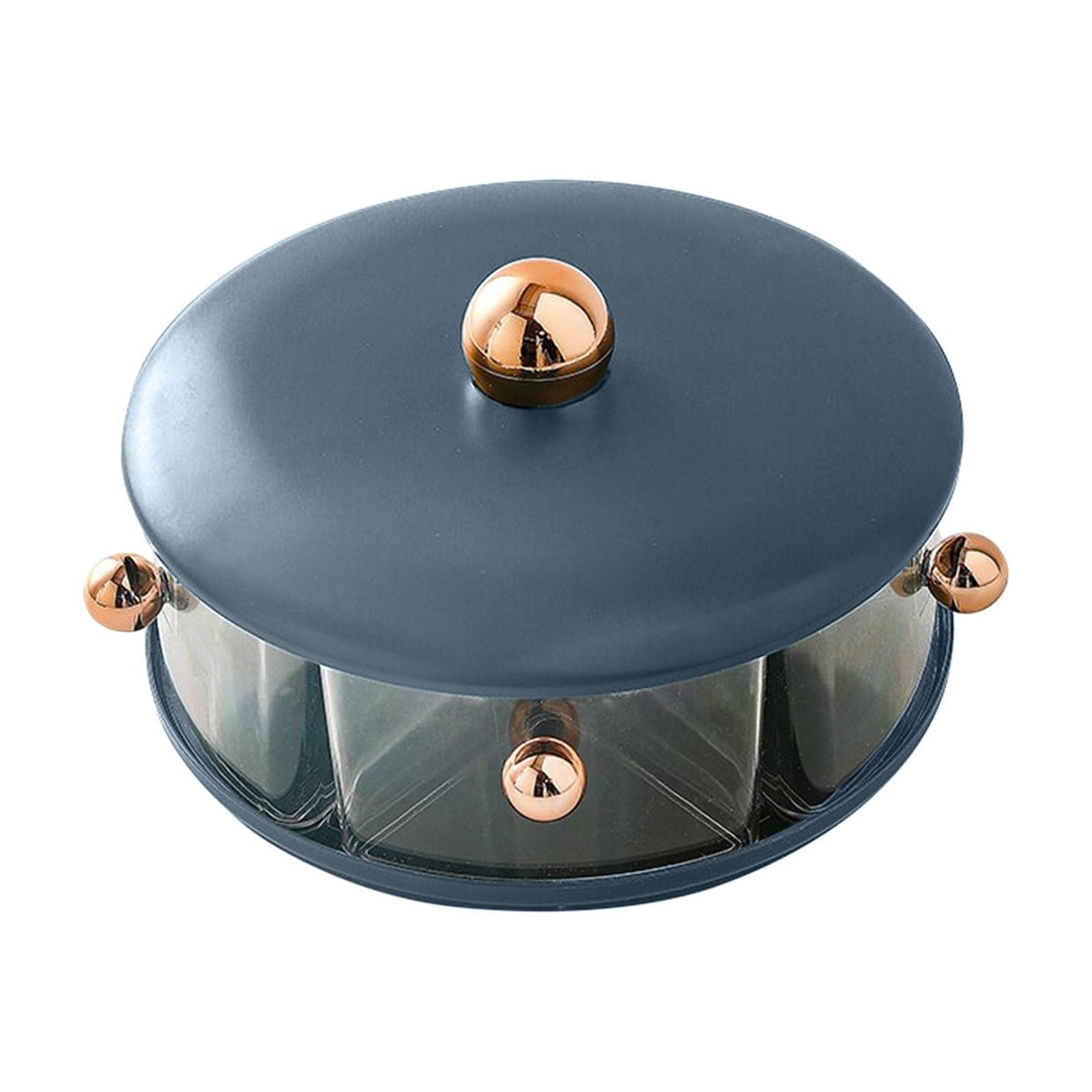 Rotating Combination Box, 5 Compartment Seasoning Box, PET Blue Plastic ...