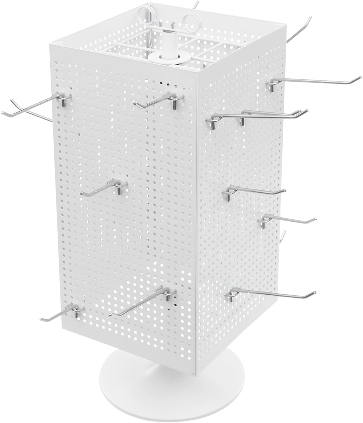 Rotating Countertop Display Rotating Pegboard Display Stand with 20 Peg ...
