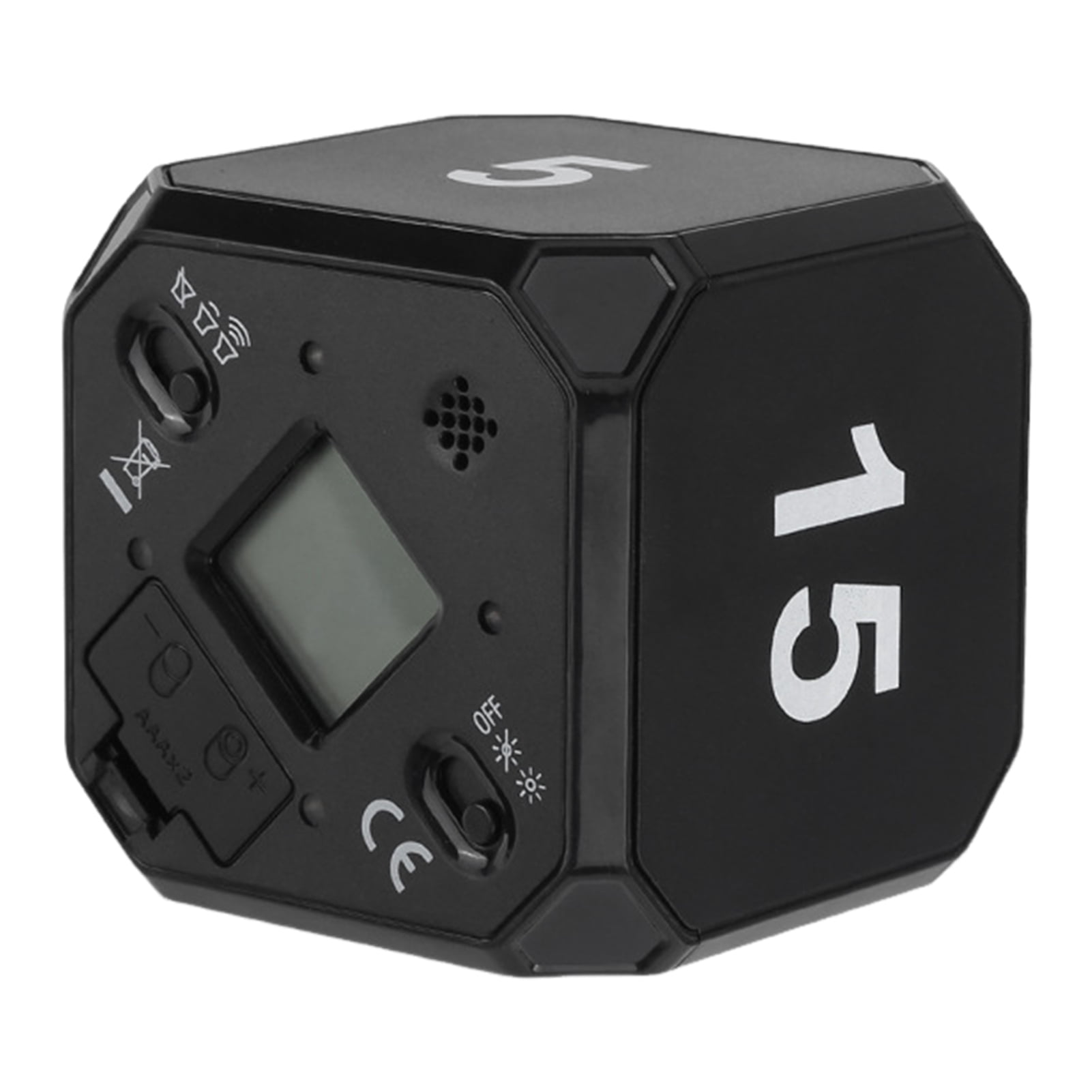 Rotating Cube Timer 5-15-25-45 Mins LED Display Slide Switch Pomodoro Productivity Timer Cube ...