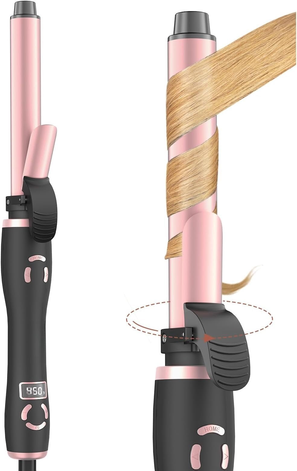 Rotating Curling Iron - Automatic Curling Wand 1 Inch for Long Hair ...