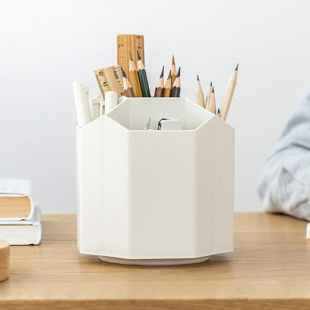 Rotating Desk Organizer, Desktop Organizer with Pencil Holders, Office ...