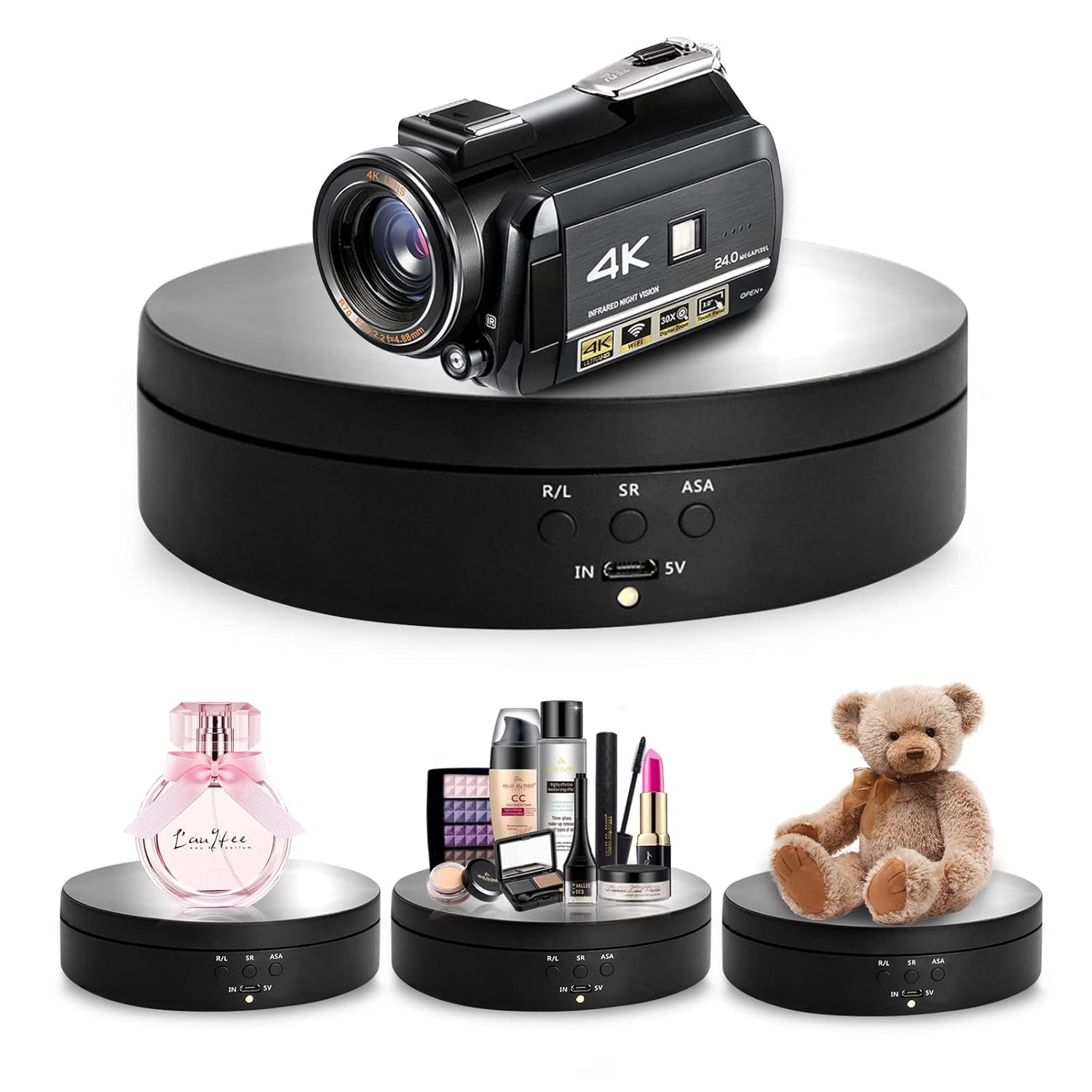 Rotating Display Stand 360 Degree Motorized Rotating Turntable Display ...