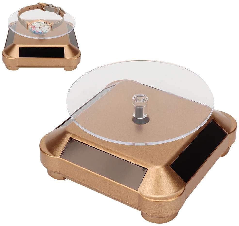 Rotating Display Stand, 360 Degree Turntable Solar Power Battery for ...