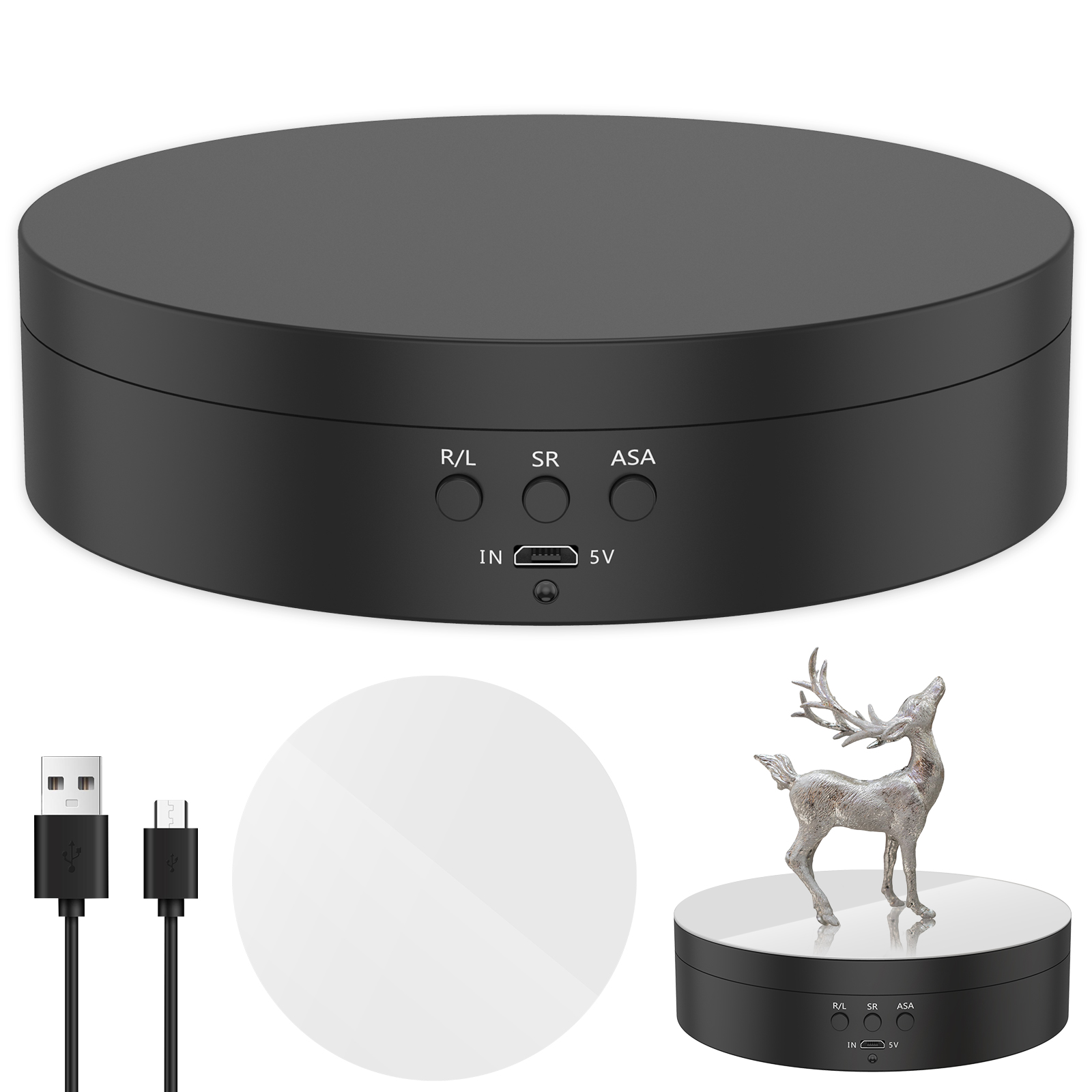 Rotating Display Stand 360 Rotation Electric Rotating Turntable Speed ...