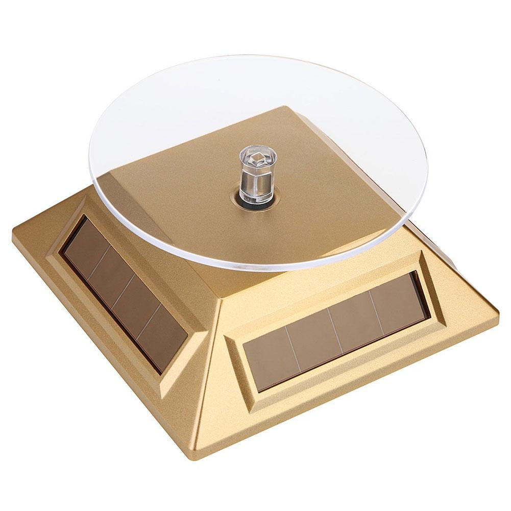 Rotating Display Stand 360° Solar Powered Turntable Base For Jewelry ...