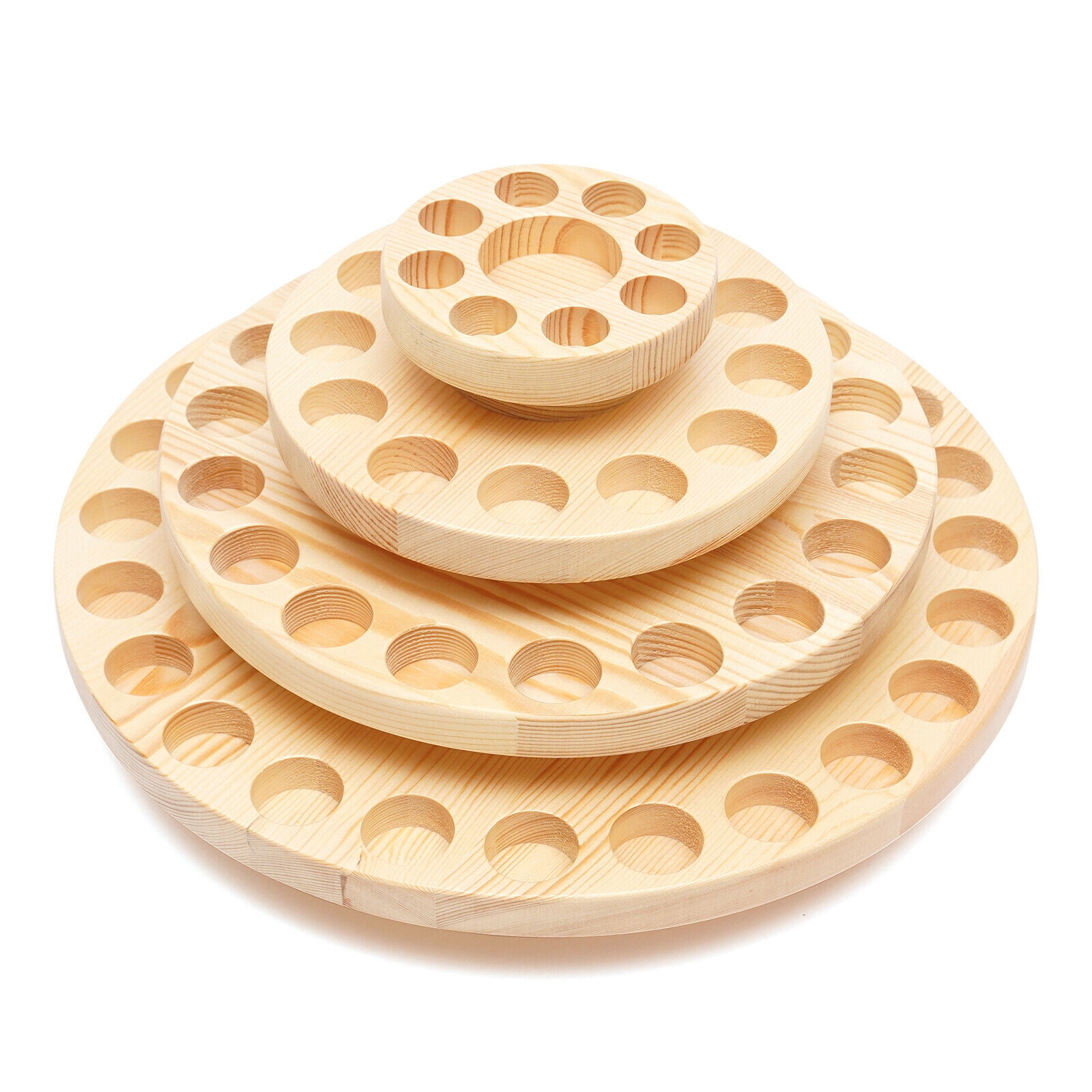 Rotating Display Stand Essential Oil Storage Box Wooden Case Organizer ...