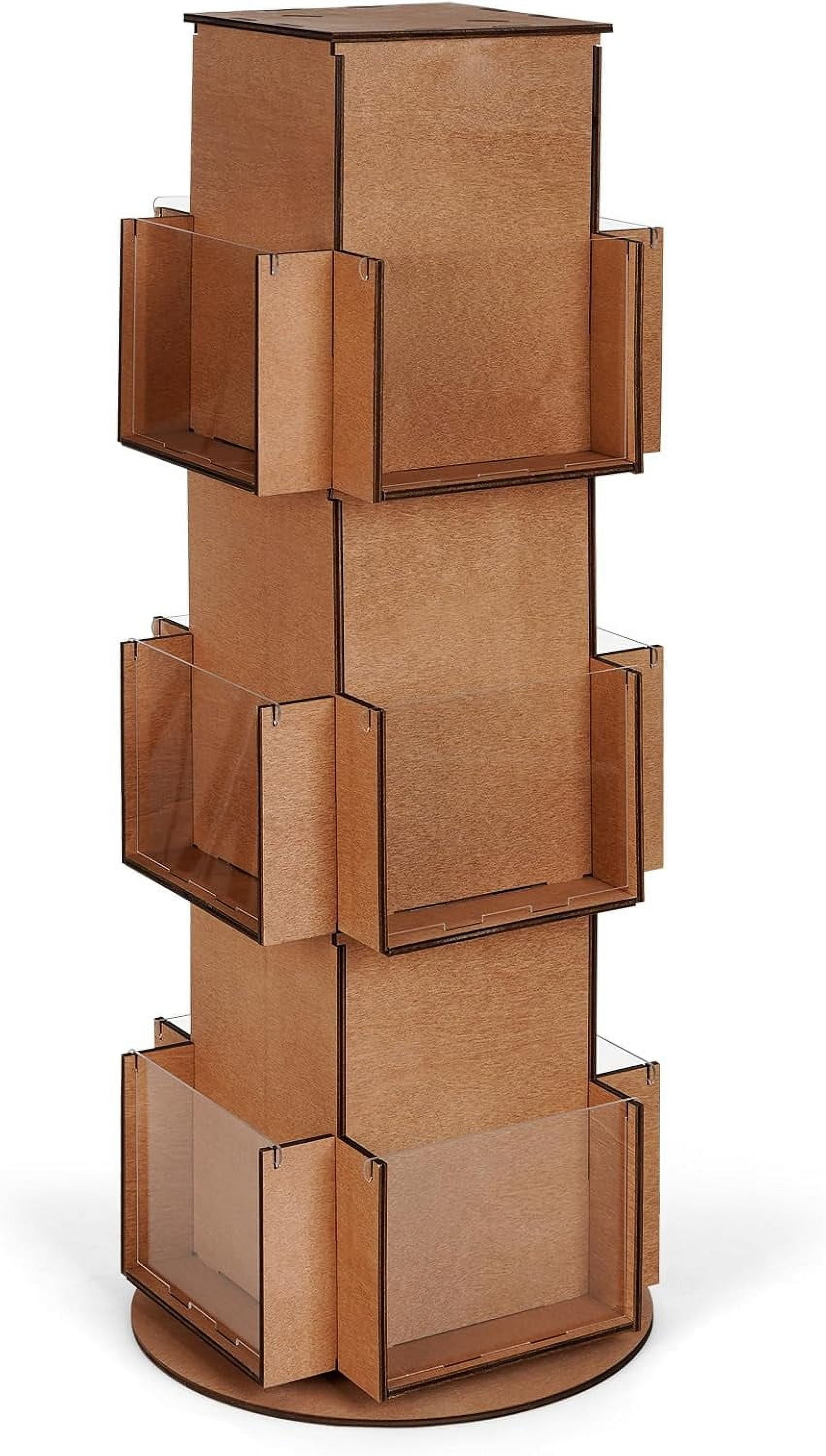 Rotating Display Stand Greeting Card Display Wooden Display Rack with ...