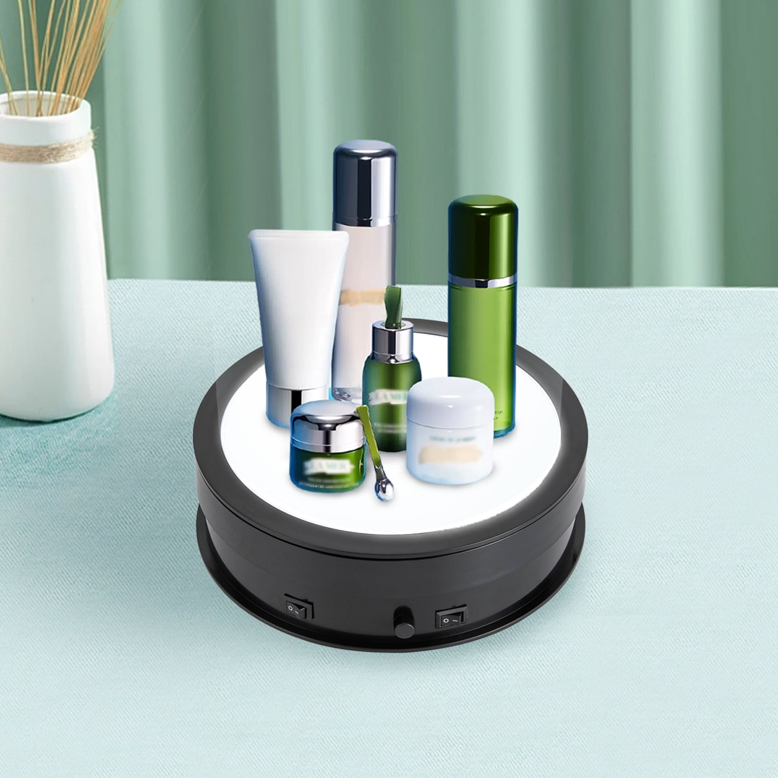 Rotating Display Stand with LED Light, 7.9inch/44lb Electric Display ...