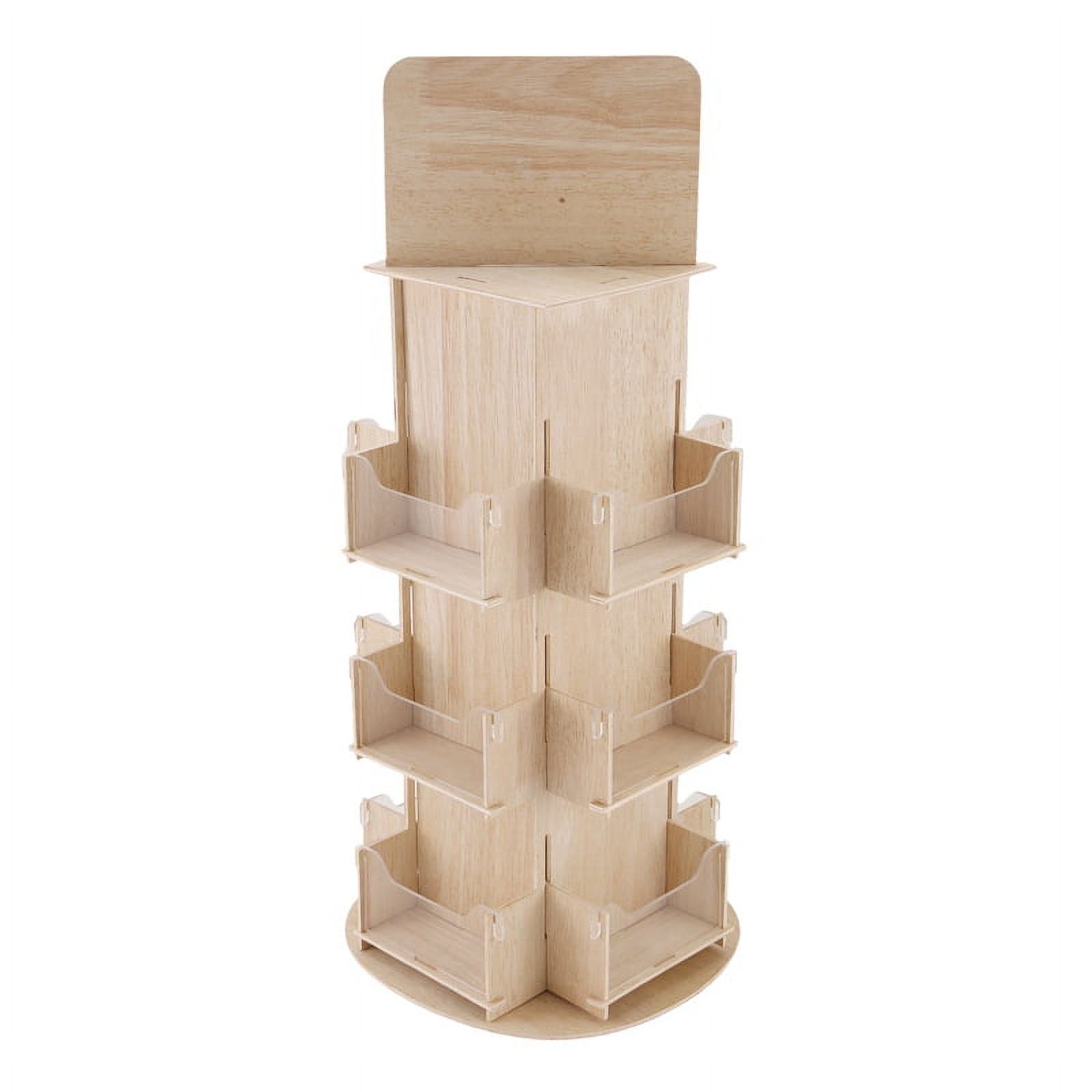 Rotating Display Stand,Rotating Sticker Display Stand,Wooden Greeting ...