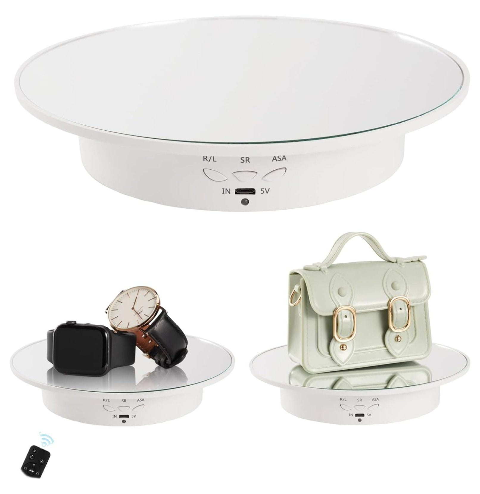 Rotating Display Stand Turntable Stand White Spinning Stand for Product ...