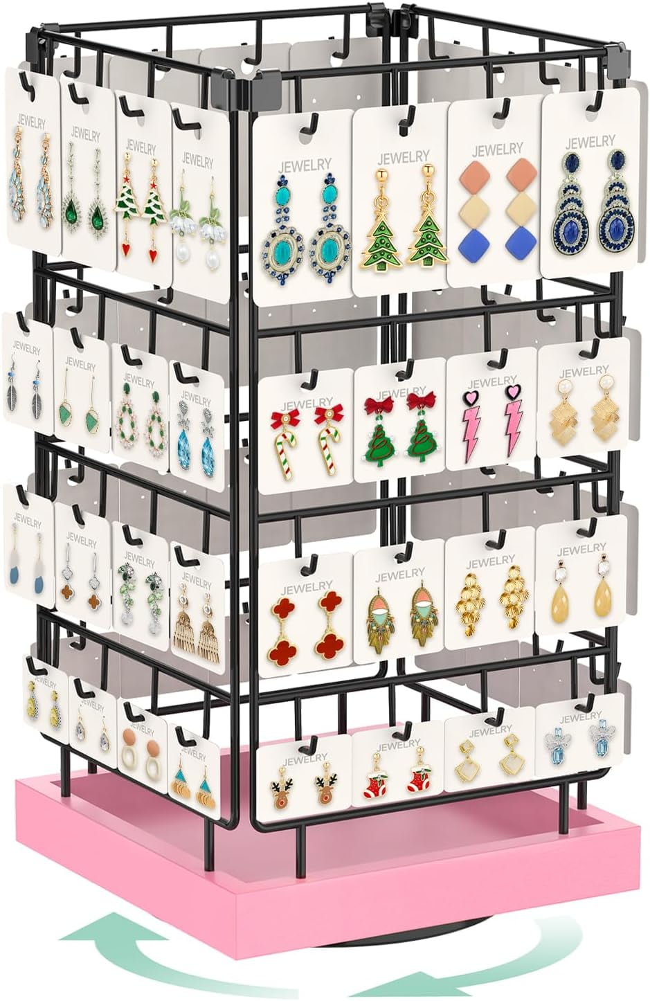 Rotating Earring Display Holder Stand for Vendors Events Selling, Large ...