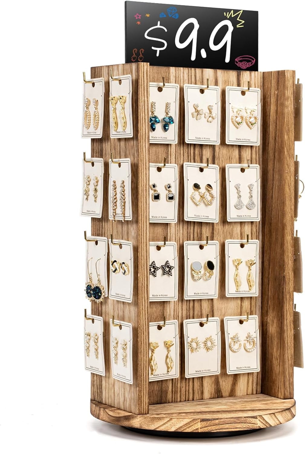Rotating Earring Display Stands for Selling with Adversitsing Board ...