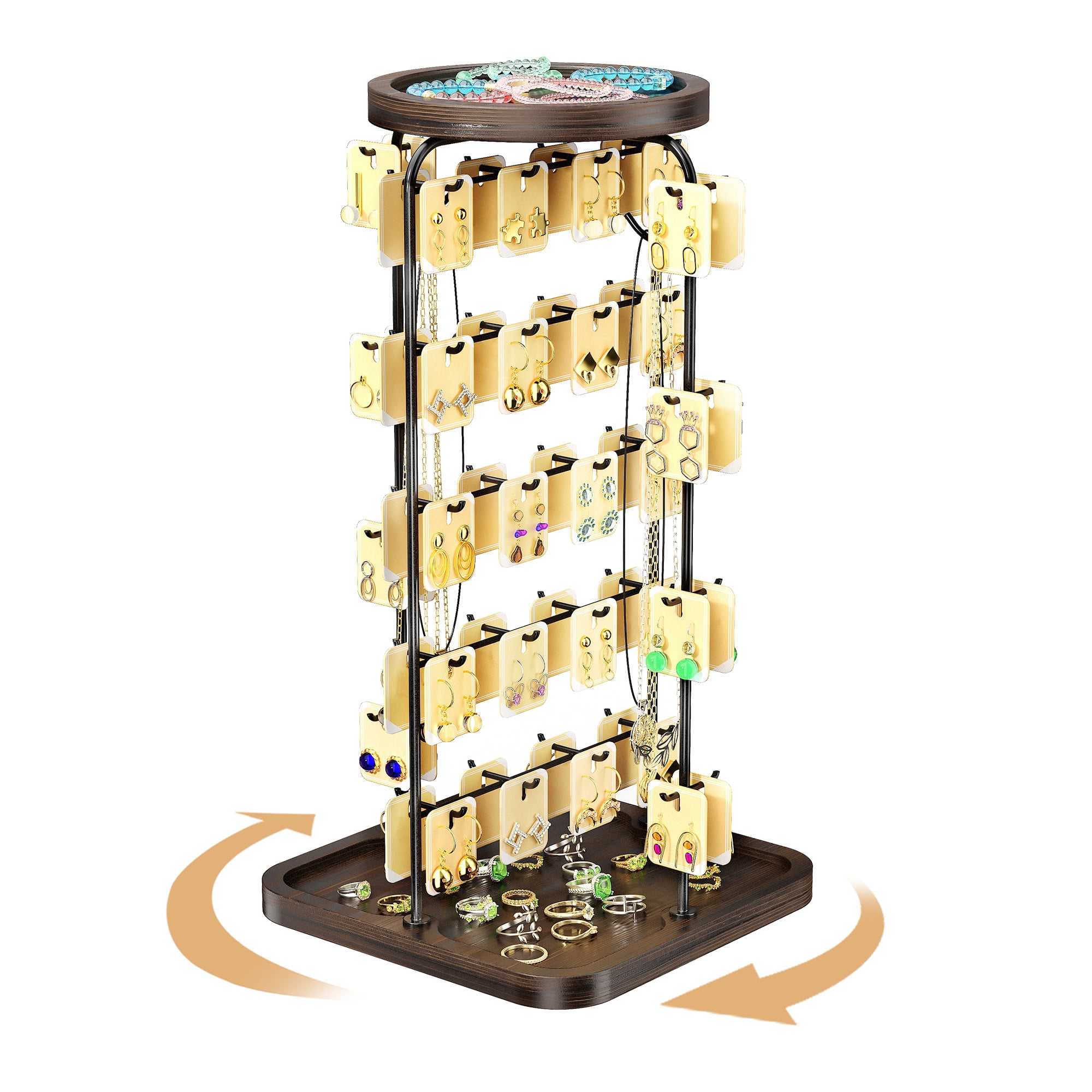 Rotating Earring Display for Vendors, Earrings Holder Organizer for ...