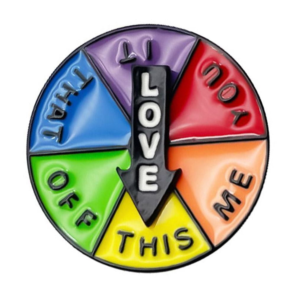 Rotating Enamel Badge, Fny Spinner Rainbow Brooches Pins, Luy ...