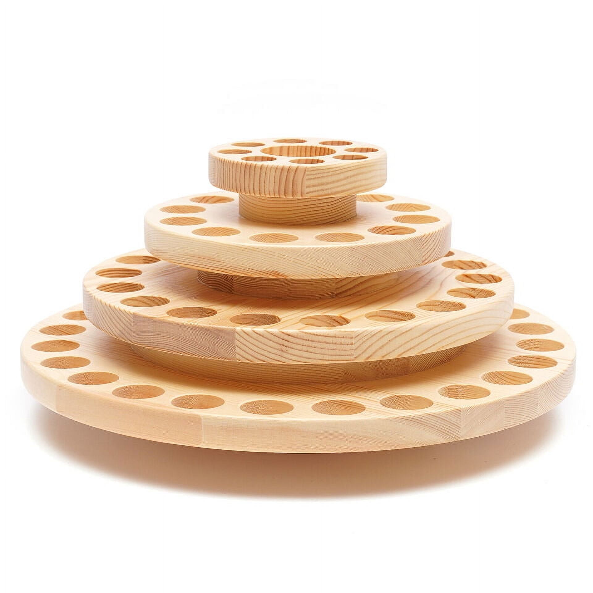 Rotating Essential Oil Storage Rack Wooden Display Holder Rack ...