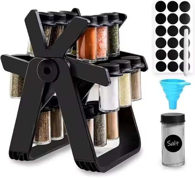 Rotating Ferris Wheel Spice Rack Set, 6-Tier Rotating Spice Rack ...