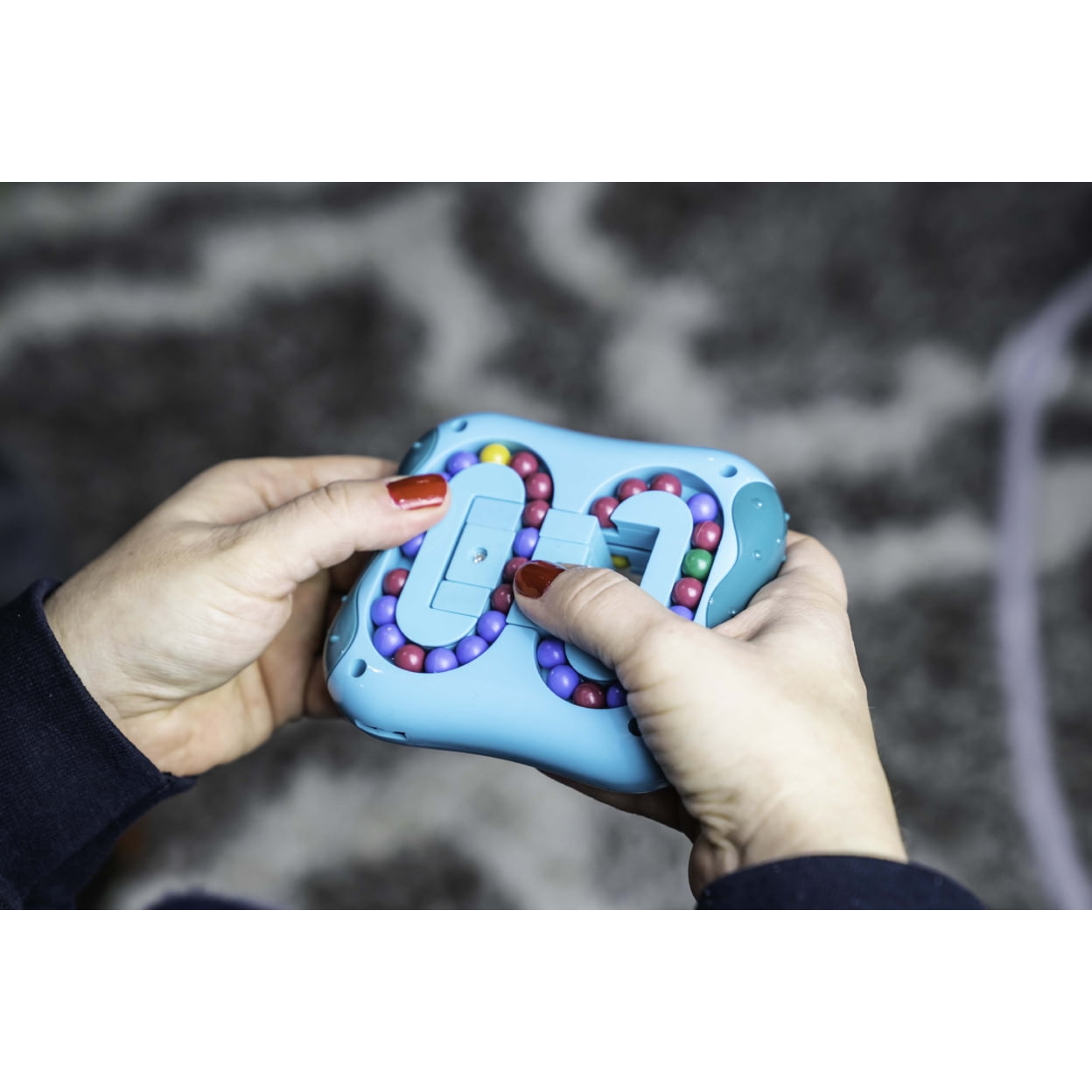 Rotating Fidget Square Beads Magic Cube Stress Relief Toy for All Ages ...