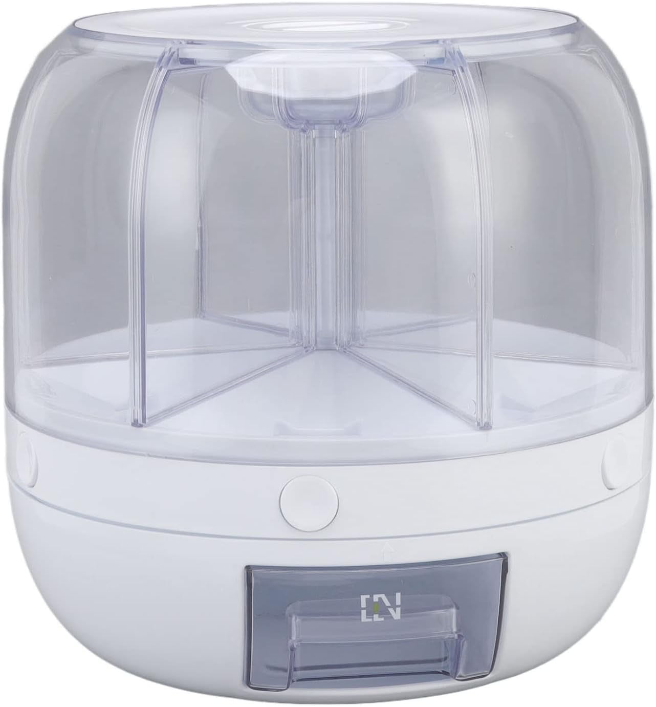 Rotating Grain Dry Food Dispenser Countertop, 6 Grids Cereal Dispenser ...