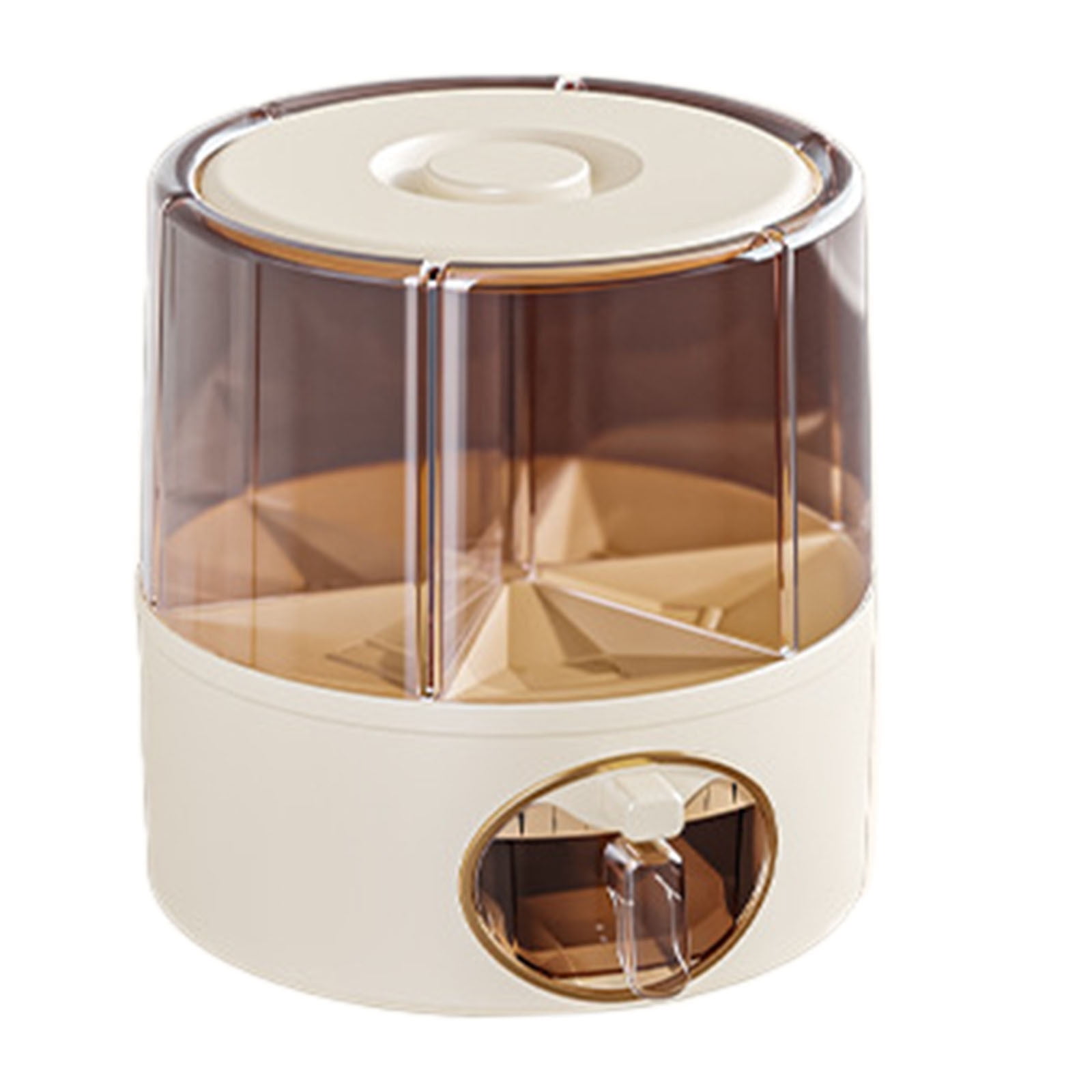 Rotating Grain Storage Bin 6 Grids Rice Container One-Click Output ...
