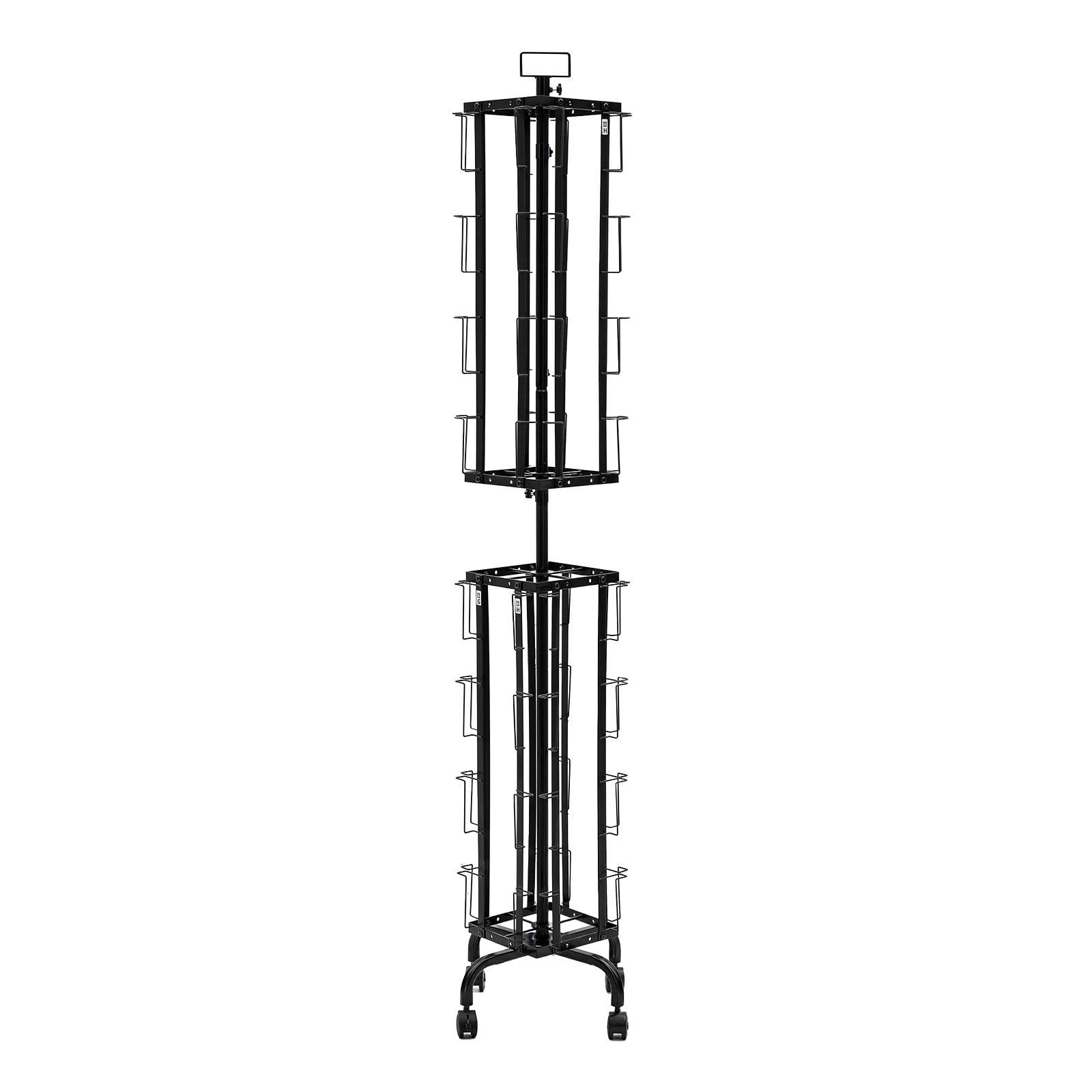 Rotating Greeting Card Display Stand,32-Pocket Spinning Rack with Sign ...