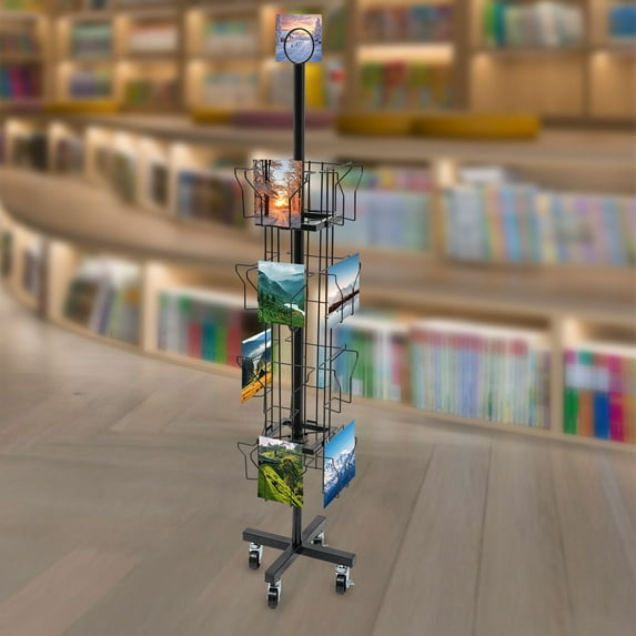 Rotating Greeting Card Rack, Display Stand Spinning, Pocket Rotating ...