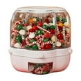 Rotating Holiday Candy Dispenser 6 Compartment Large Capacity Treat Box ...