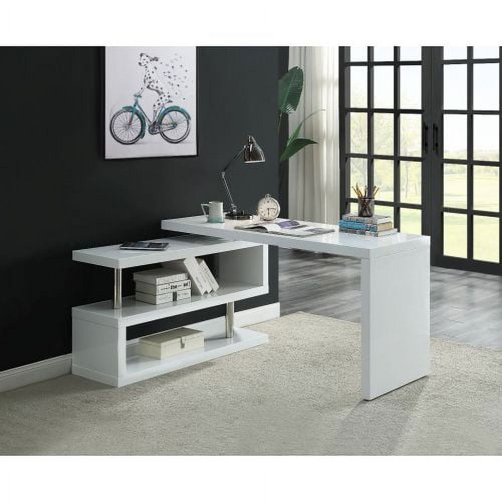 Rotating Home Office Desks,360° Modern Computer Desk, L-Shaped Craft ...