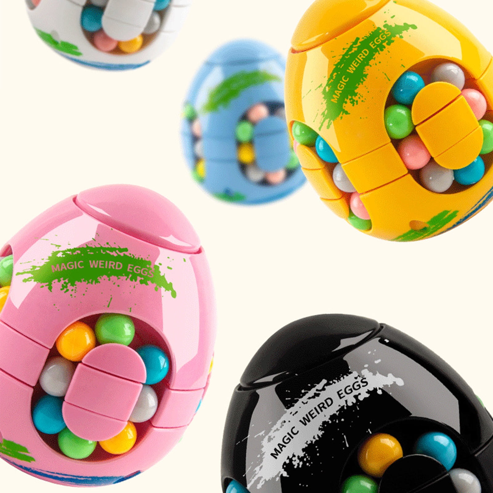 Rotating IQ Toy Finger Cube Decompression Beans Gyro Ball Educational ...