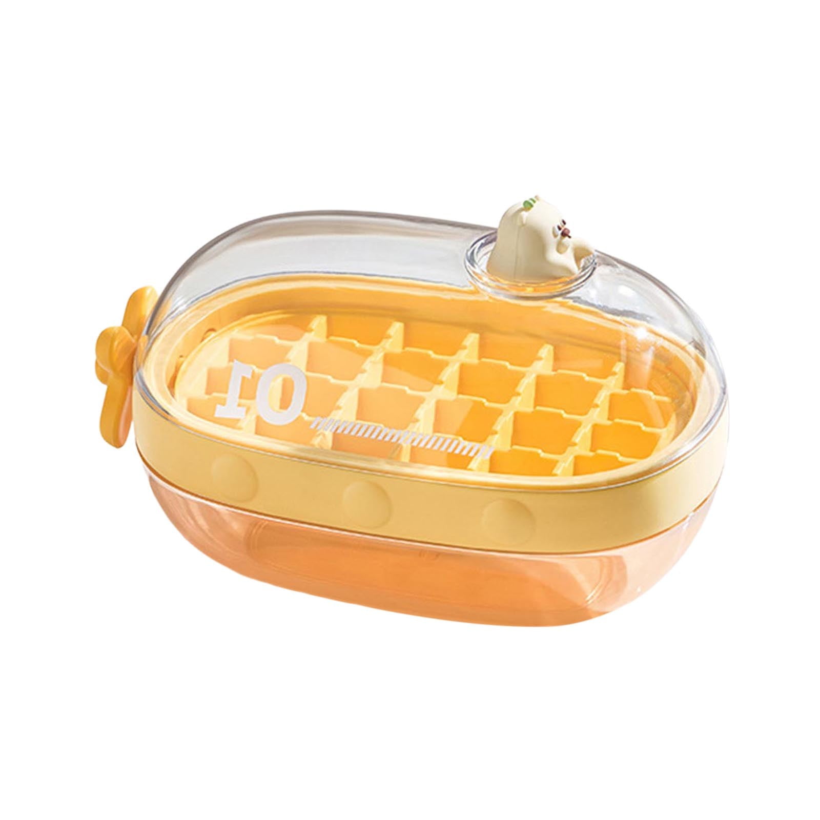 Rotating Ice Cube Tray for Freezer - 24-Cube Silicone Ice Maker with ...