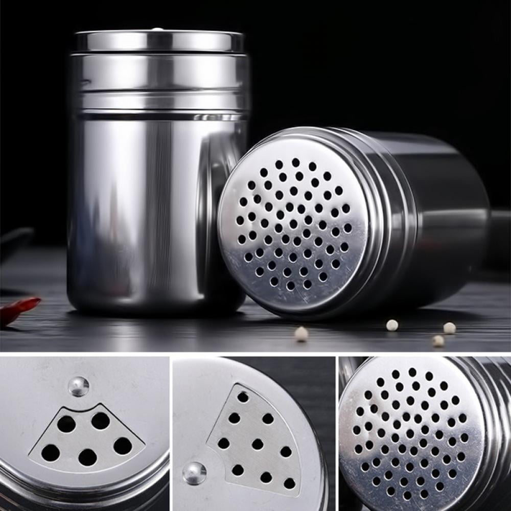 Rotating Lids Spice Dispenser Stainless Steel Spice Shaker Multi ...