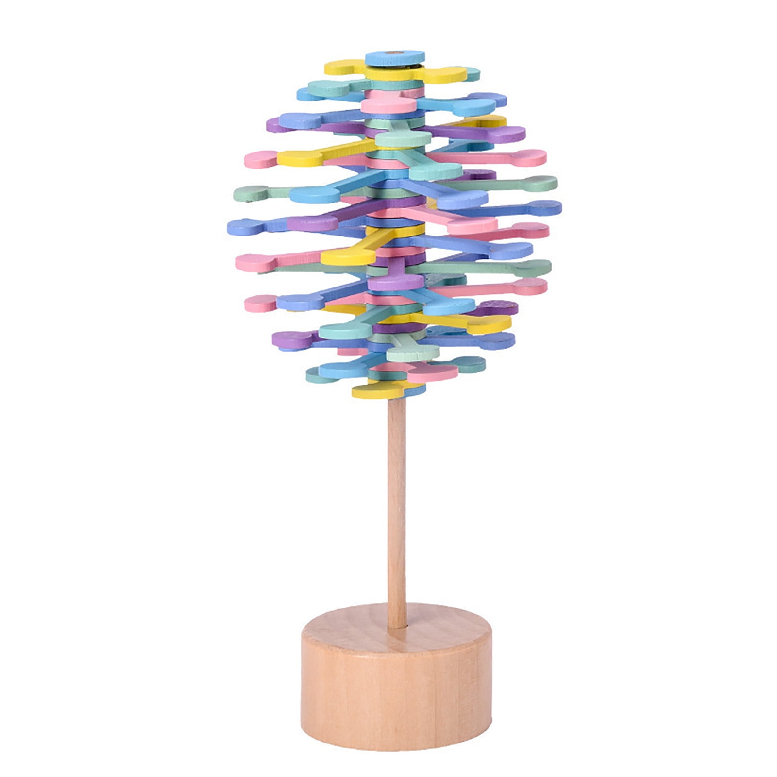 Rotating Lollipop Fidget Toy, Macaron Color Stress Relief Puzzle Desk ...