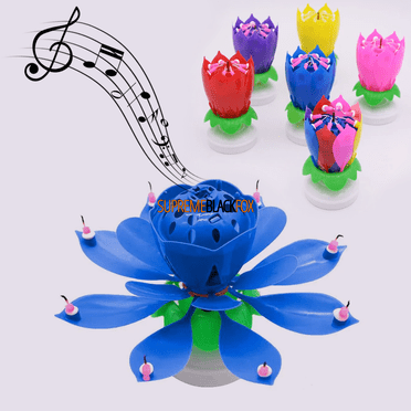 Awesome Blossom - 14 Candle Musical Lotus Flower Birthday Candle that ...