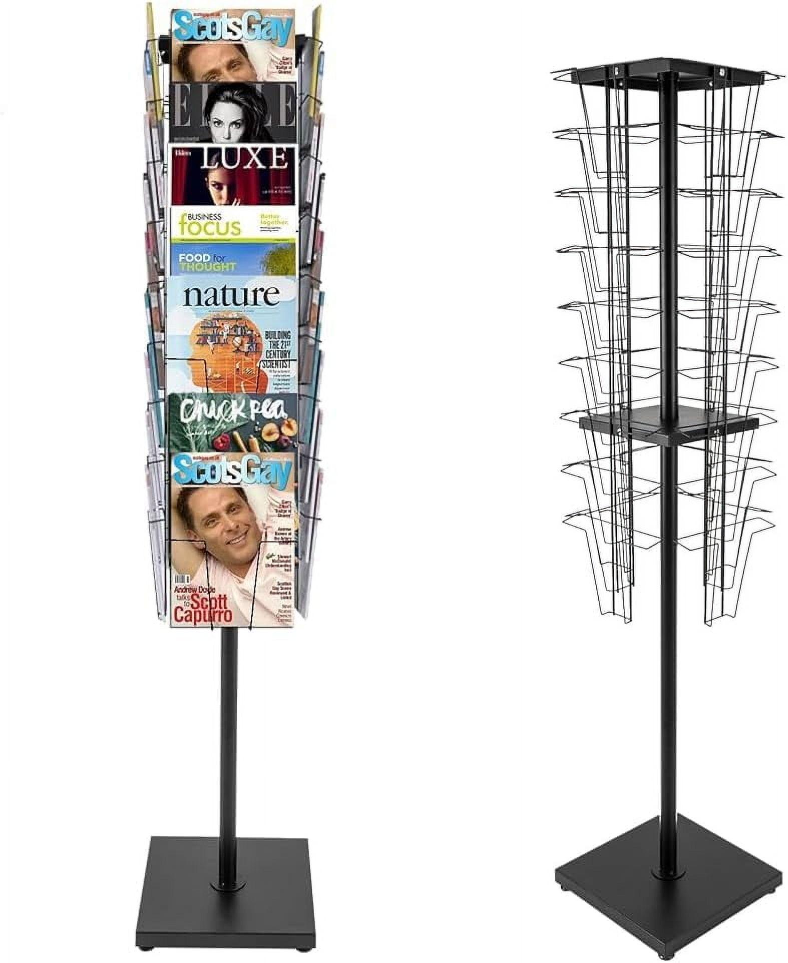 Rotating Magazine Rack - Detachable Magazine Rack with 36 Pockets ...