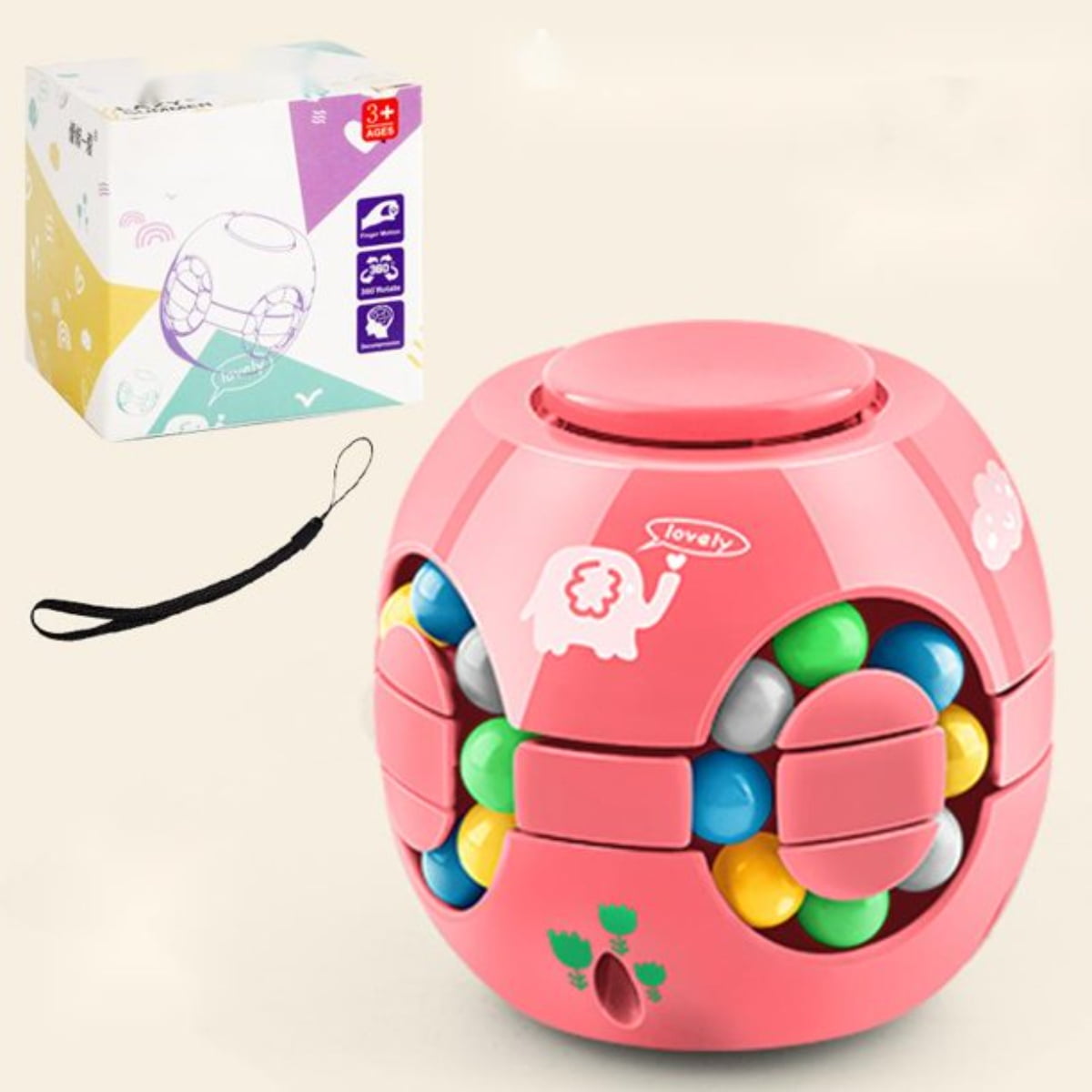 Rotating Magic Bean Cube Spinner Fidget Toy,Stress Relief Fidget ...