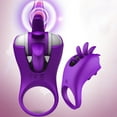 Rotating Magic Tongue Vibrating Ring Penis Ring Male Female Couple Sharing Clit Nipples And