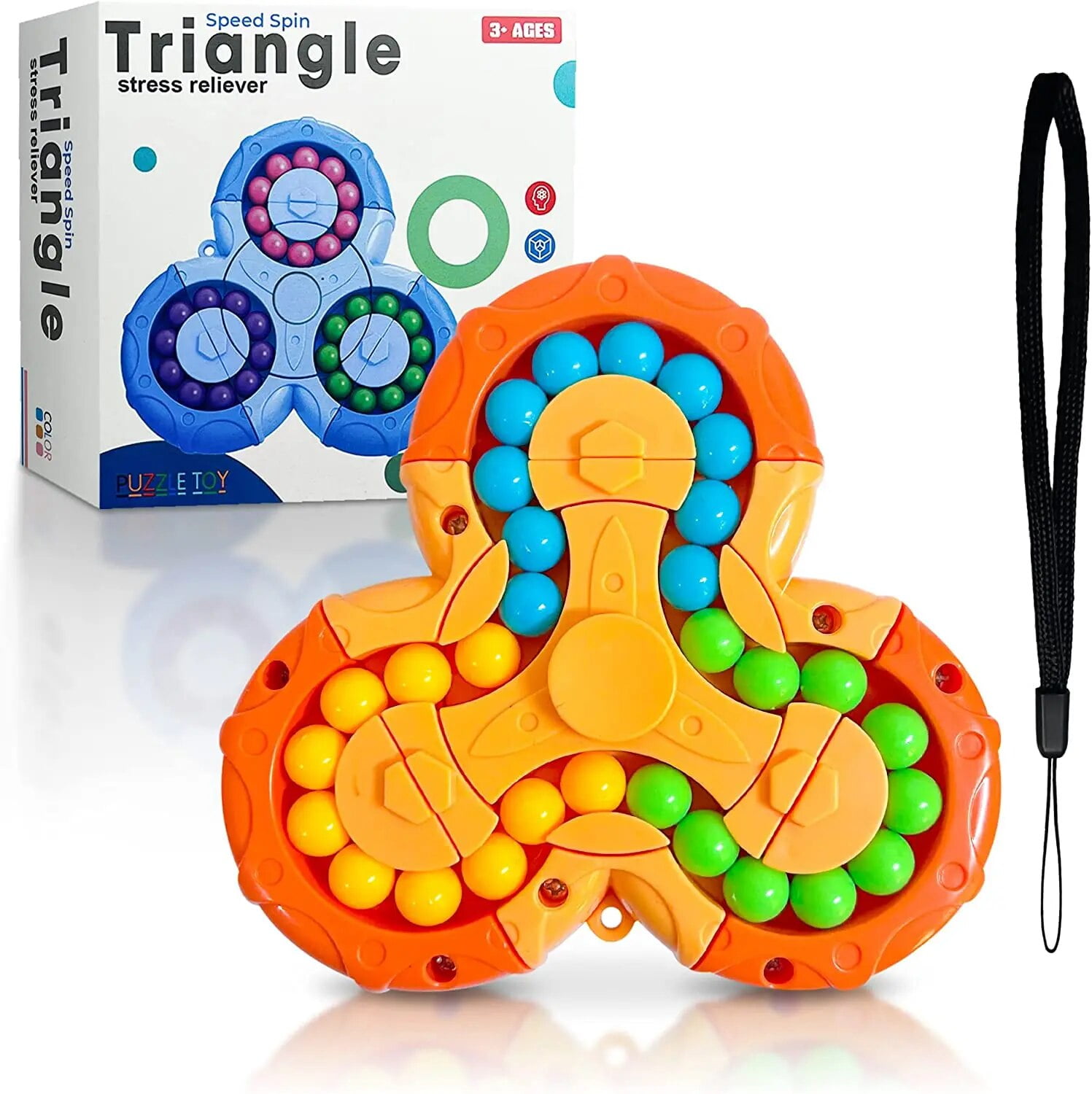 Rotating Magical Bean Cube Fingertip Toy Children Puzzles Creative Education Interactive Game ...
