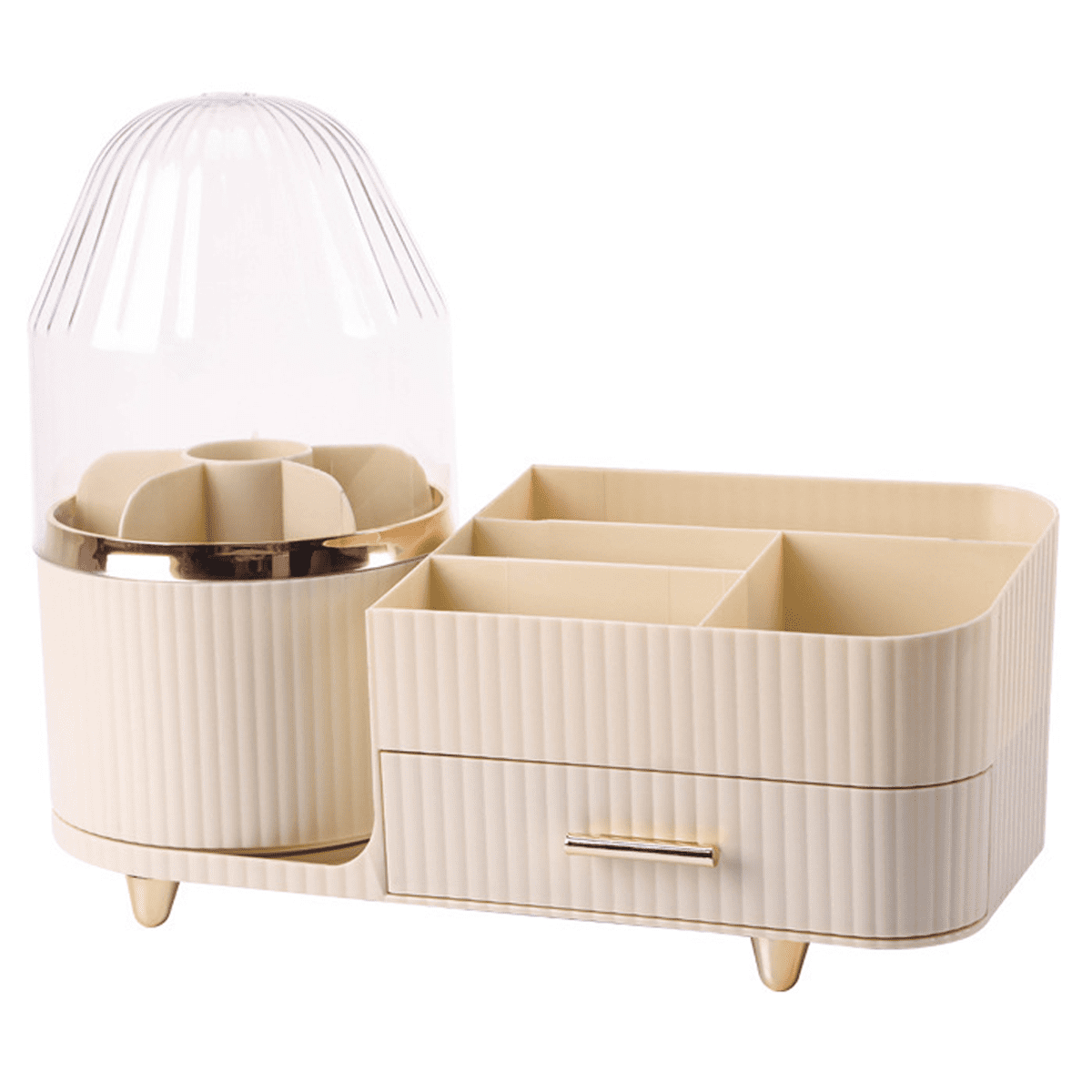 Rotating Makeup Brush Holder Organizer With Drawer, Makeup Organizers ...