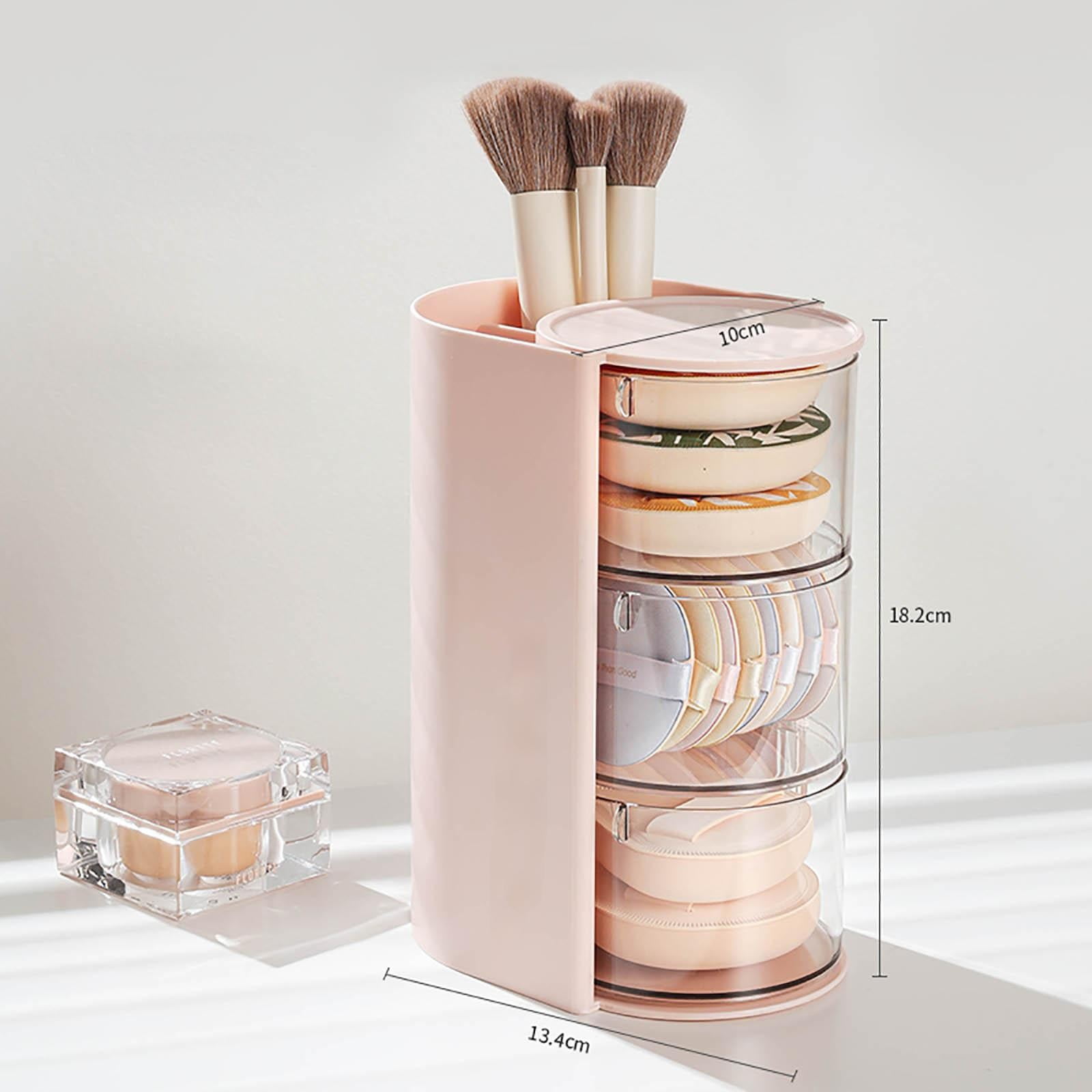 Rotating Makeup Organizer, 3 Adjustable Layers Spinning Skincare ...