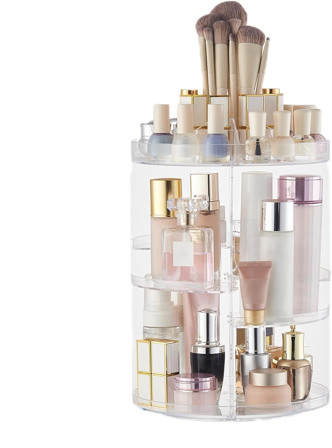 Rotating Makeup Organizer 360 Rotation Cosmetic Storage Holder Crystal ...