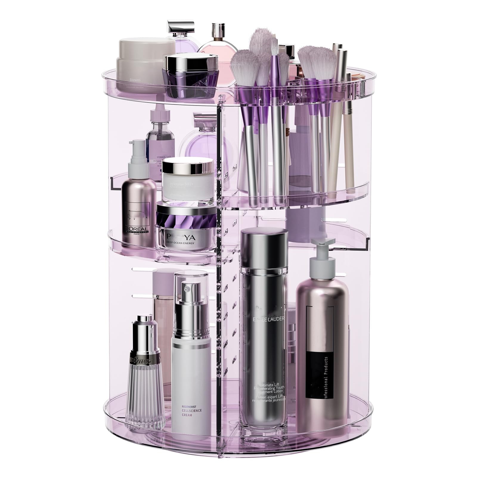 Rotating Makeup Organizer for OLF24 Vanity, DIY Adjustable Spinning ...