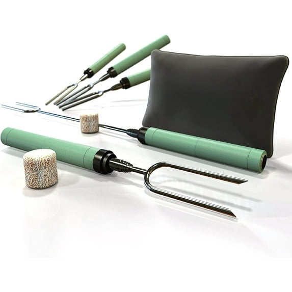 Rotating Marshmallow Roasting Sticks for Campfire & Bonfire | Extra ...