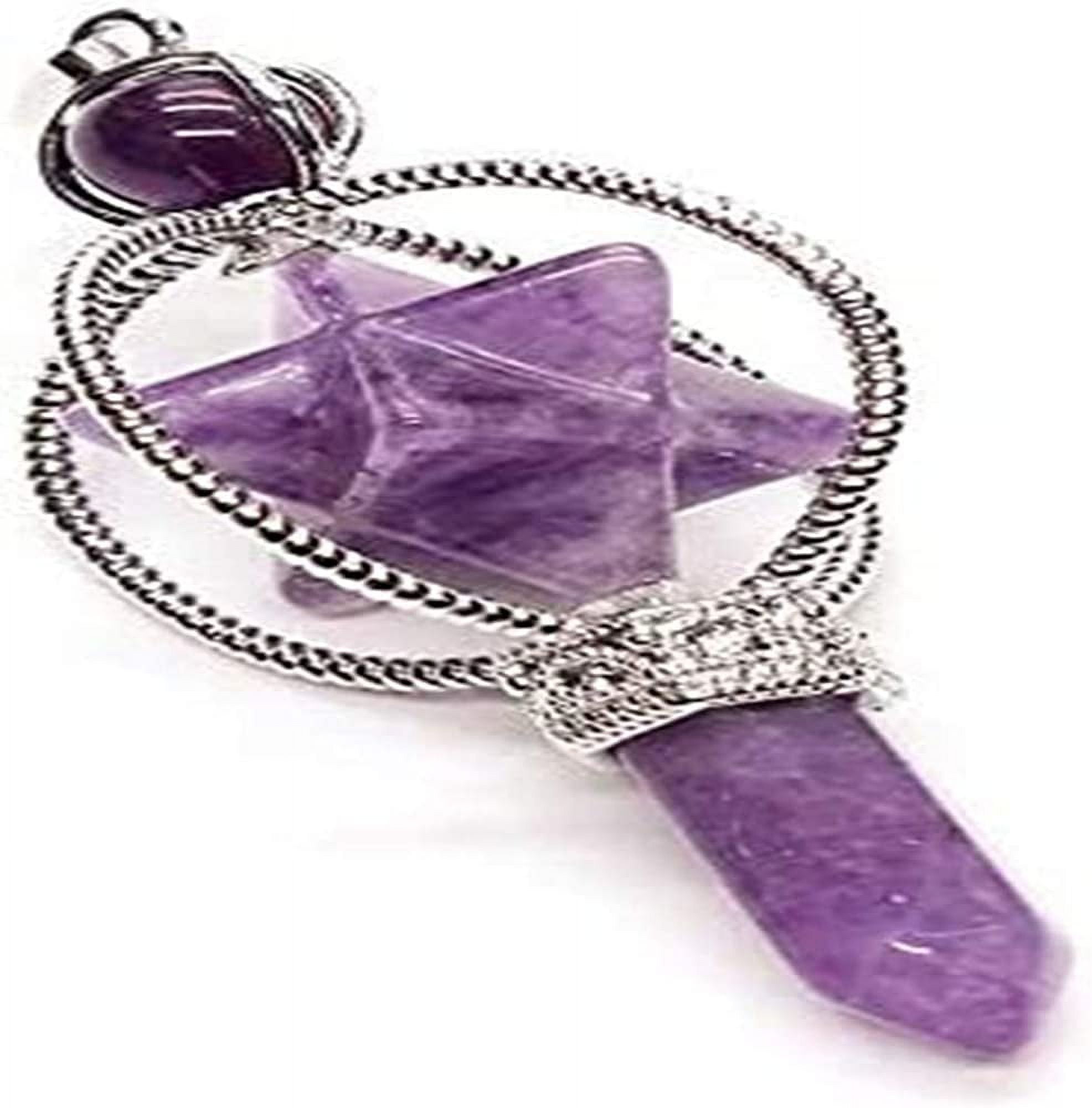 Rotating Merkaba Symbol Dowsing Healing Scepter Pendulum Pendant(purple ...