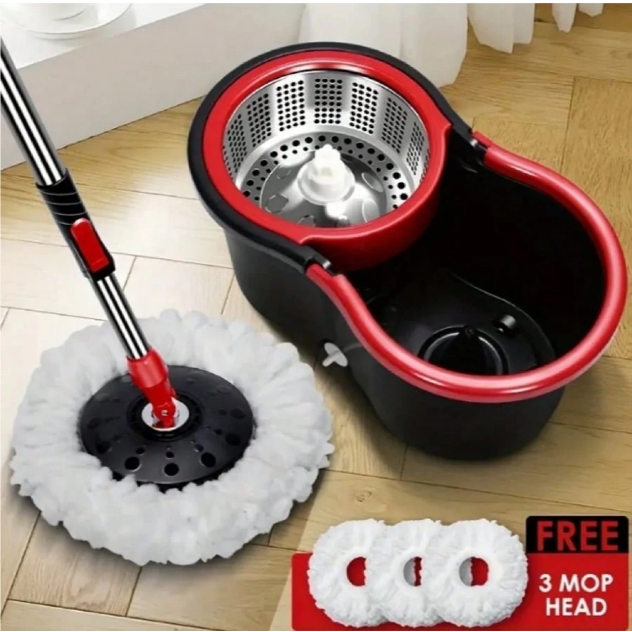 Rotating Mop And Bucket Set, 360 ° Rotating Mop Bucket System With ...