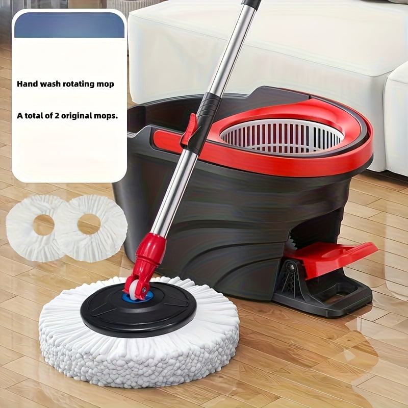 Rotating Mop Set with Hand-Free Washing, Household One-Sweep Clean Mop ...