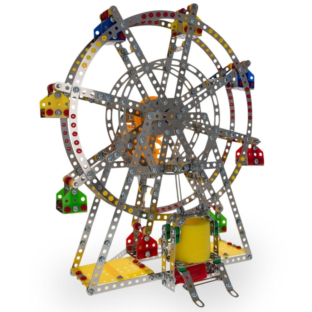 Rotating Motorized with LED Lights Metal Ferris Wheel Model Kit (954 ...