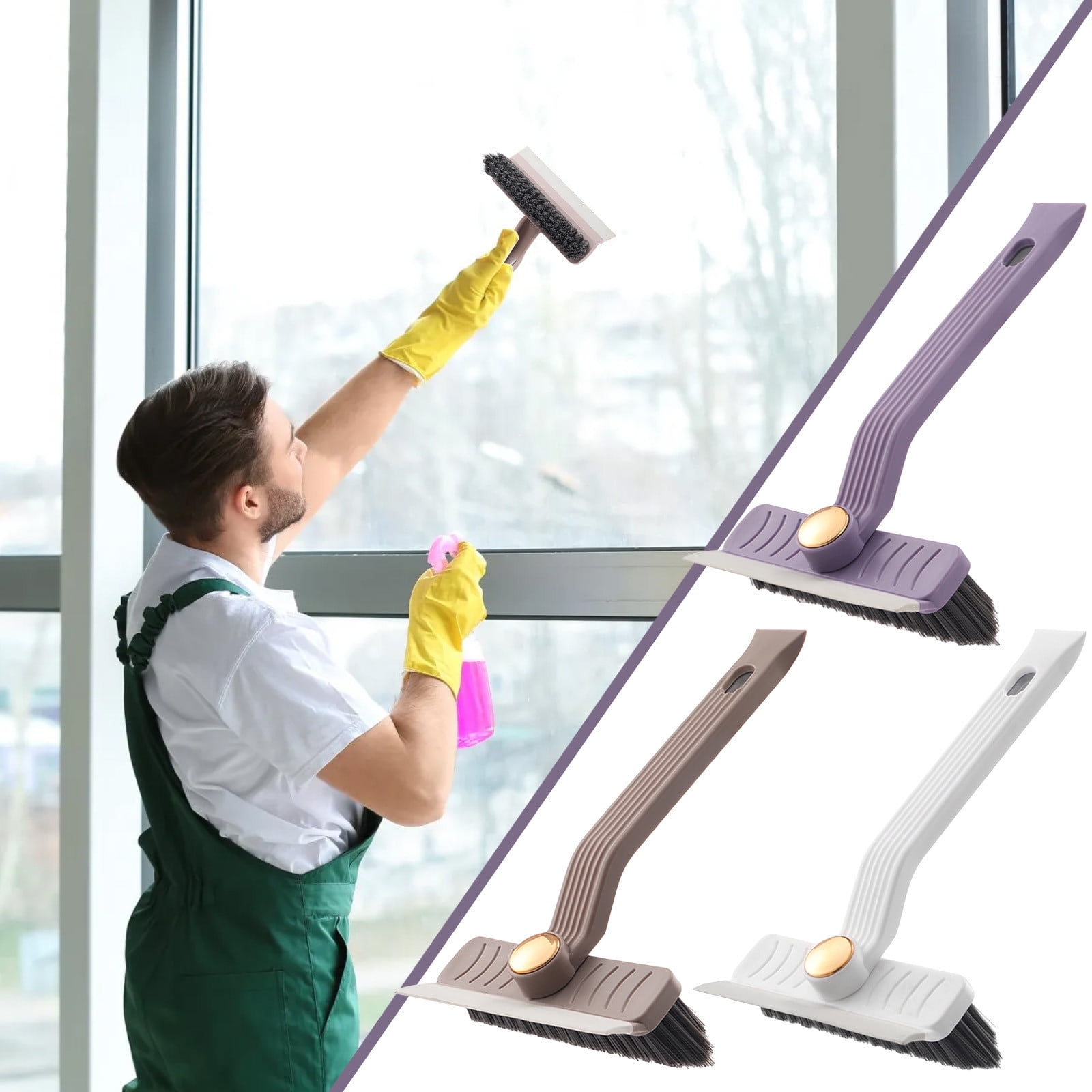 Rotating Multifunctional Crevice Brush, Stiff Bristles Brush, Bathroom ...