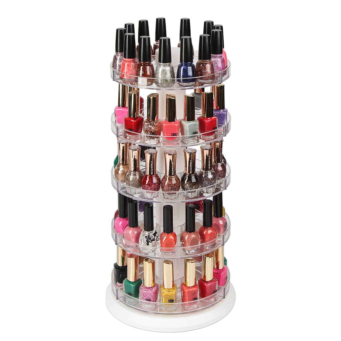 Rotating Nail Polish Display Stand Spinning Rack Holds 115 - 195 ...