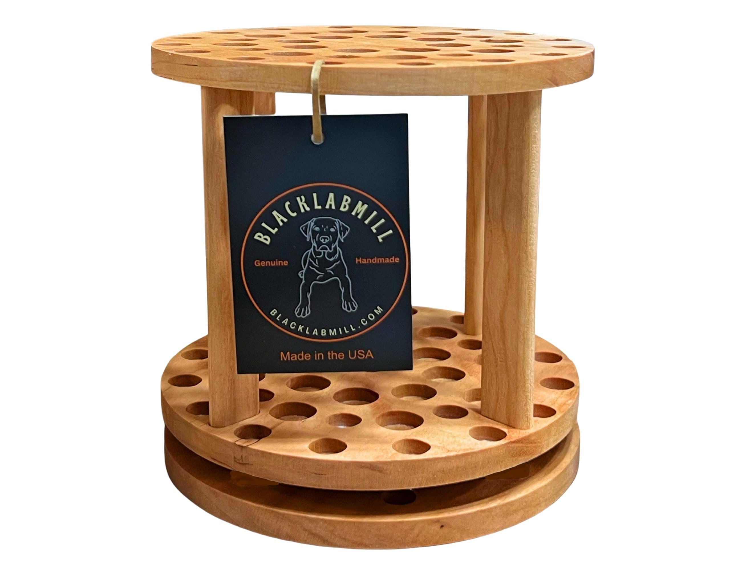 Rotating Paint Brush Holder Organizer Handmade Cherry Hardwood Art ...